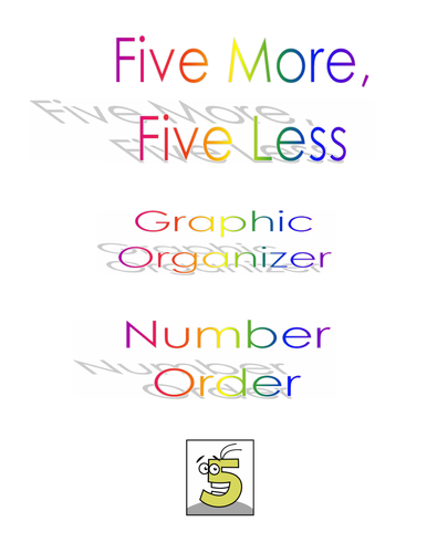 Five More Five Less Graphic Organizer | Teaching Resources Five More Five Less Graphic Organizer | Teaching Resources