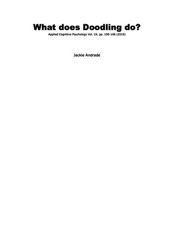 Andrade What does doodling do? | Teaching Resources Andrade What does doodling do? | Teaching Resources