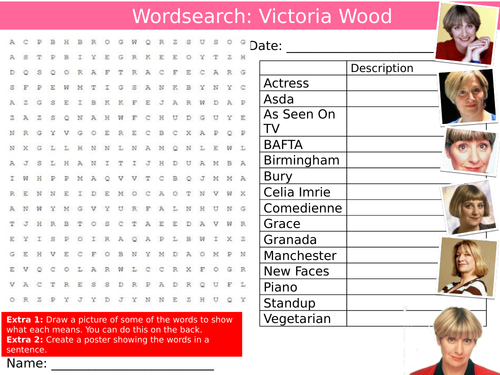 Victoria Wood Wordsearch Puzzle Sheet Keywords Settler Starter Cover ...