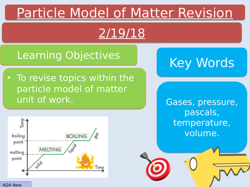 Aqa P3 Particle Model Of Matter 6 Lessons Teaching Resources