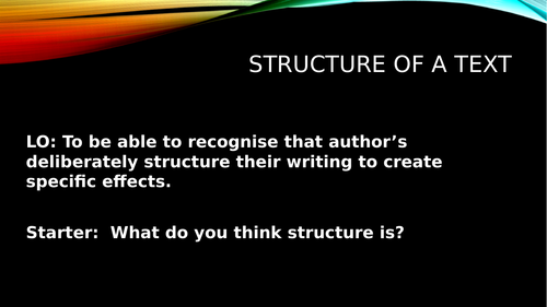 AQA Language Paper 1 Q3 Structure | Teaching Resources