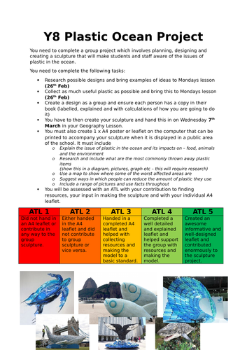 Plastic Ocean PBL (Project Based Learning Task) | Teaching Resources