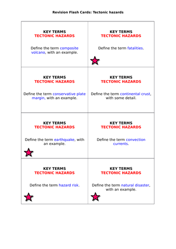 AQA GCSE Geography (2016) Tectonic Hazards revision flashcards ... AQA GCSE Geography (2016) Tectonic Hazards revision flashcards ...