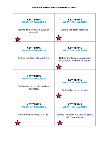 AQA GCSE Geography (2016) Weather Hazards revision flashcards ... AQA GCSE Geography (2016) Weather Hazards revision flashcards ...
