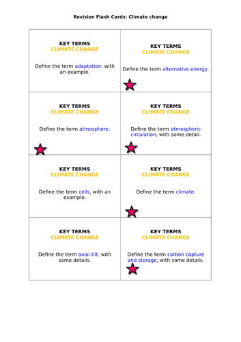 AQA GCSE Geography (2016) Climate Change revision flashcards | Teaching ... AQA GCSE Geography (2016) Climate Change revision flashcards | Teaching ...