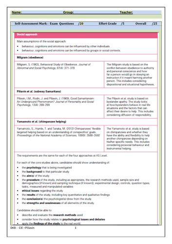 CIE A' level Psychology - Piliavin | Teaching Resources