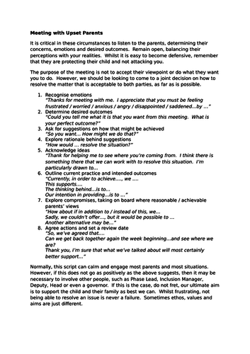 Struggle with dealing with parents? | Teaching Resources