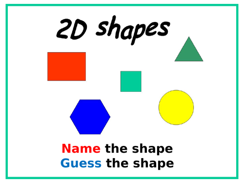 **2D Shapes - Guess the Shape** | Teaching Resources