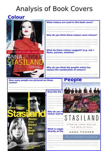 Stasiland - Analysis of Book Covers | Teaching Resources