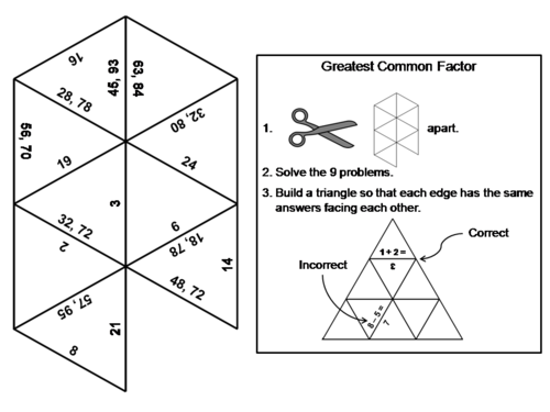 Greatest Common Factor Game: Math Tarsia Puzzle | Teaching Resources Greatest Common Factor Game: Math Tarsia Puzzle | Teaching Resources