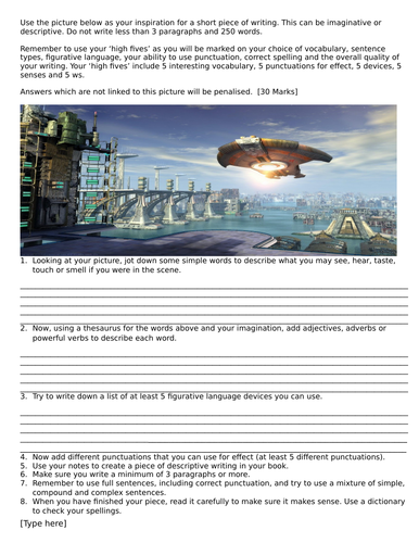 Creative writing step by step guide with a visual prompt to help ...