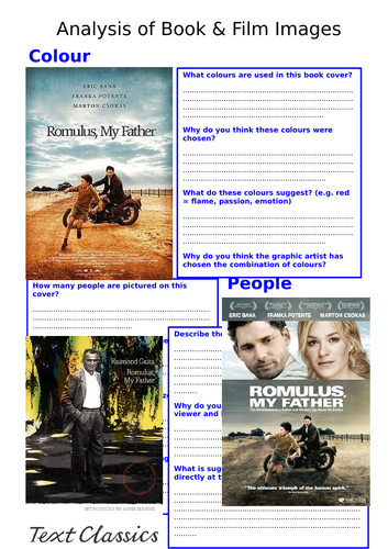 Romulus, My Father - Analysis of book and film images | Teaching Resources