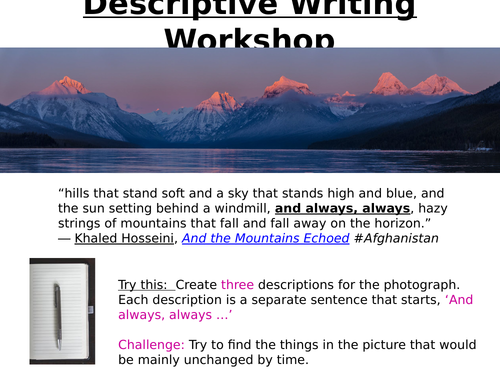 Descriptive Writing: Move to Higher Grades. Creative Writing | Teaching ...