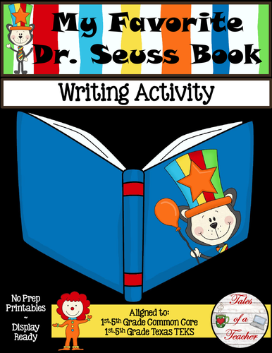 My Favorite Dr. Seuss Book ~ Writing Activity | Teaching Resources