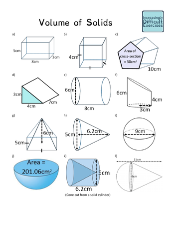 Increasingly Difficult Questions - Volume | Teaching Resources