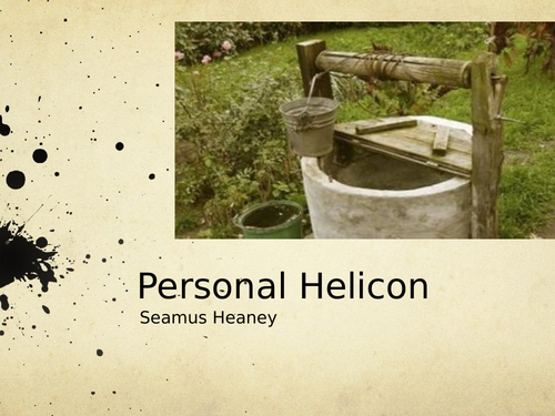 Personal Helicon by Seamus Heaney- Poetry Analysis (CCEA A Level) by ...