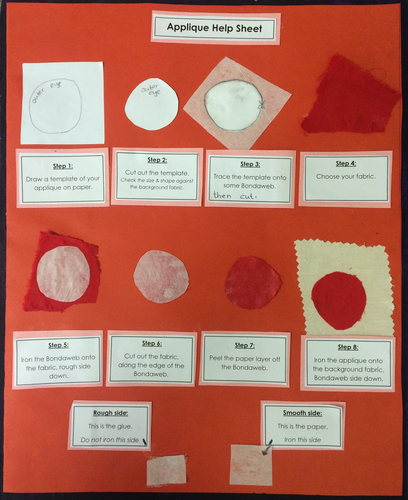 Applique step by step help guide | Teaching Resources