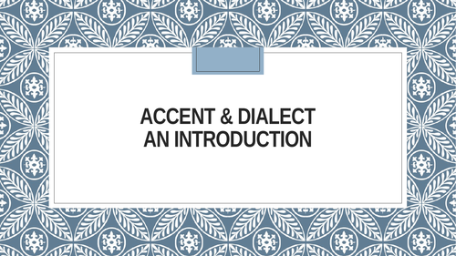 Accent and Dialect Poetry | Teaching Resources