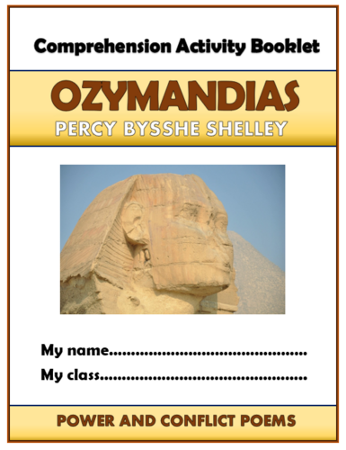 Ozymandias Comprehension Activities Booklet! | Teaching Resources