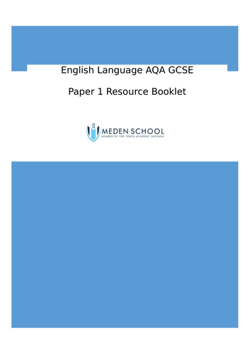 AQA Paper 1 Language Resource Booklet | Teaching Resources