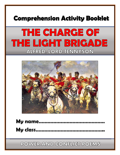 The Charge of the Light Brigade Comprehension Activities Booklet ...