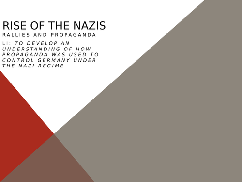 Rise of the Nazis: Rallies and Propaganda Lesson 23 | Teaching Resources