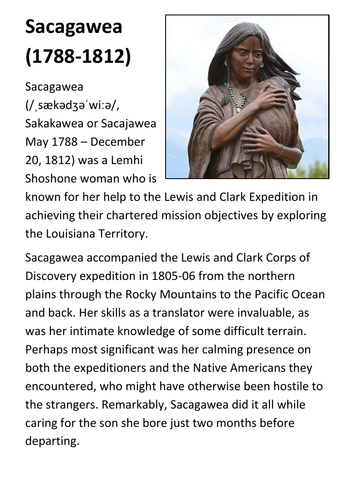 Sacagawea Handout | Teaching Resources