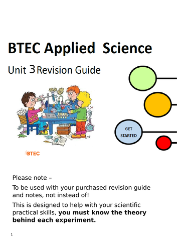 New BTEC National Applied Science Unit 3 Revision guide by ...