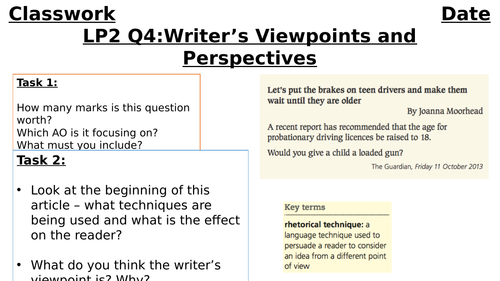 LP2 Q4 and LP2 Q5 | Teaching Resources