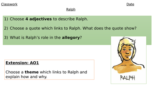 LOTF Ralph | Teaching Resources