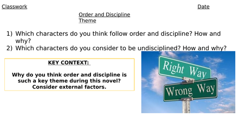 LOTF Order and Discipline | Teaching Resources