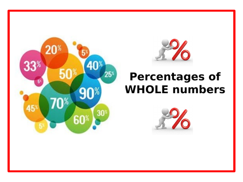 Percentages of WHOLE Numbers | Teaching Resources