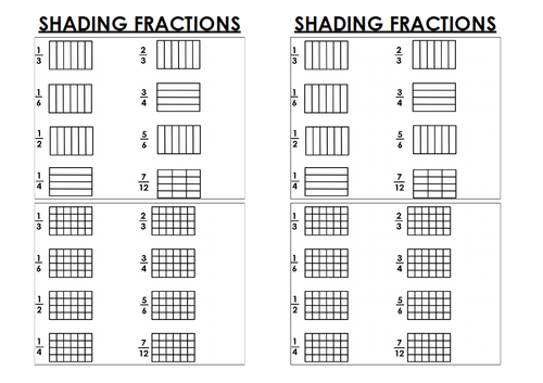 Shading Fractions of Shapes 2 | Teaching Resources Shading Fractions of Shapes 2 | Teaching Resources