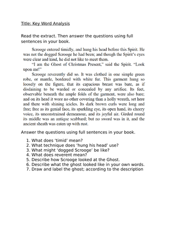 19th Century Analysis Worksheet | Teaching Resources