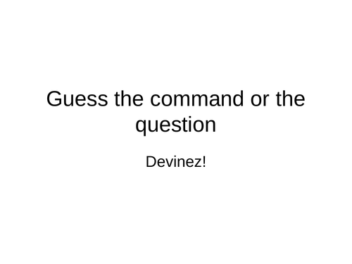 classroom regular commands and questions in French | Teaching Resources