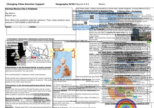 Changing Cities Revision (Edexcel Geography A 9-1 Changing Cities ... Changing Cities Revision (Edexcel Geography A 9-1 Changing Cities ...