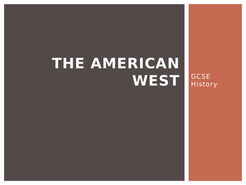 American West - introduction | Teaching Resources