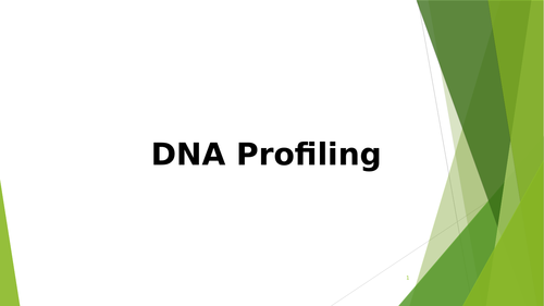 Genetic fingerprinting/DNA profiling A-level lesson | Teaching Resources