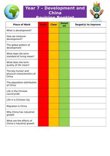 KS3 Development and China revision guide | Teaching Resources