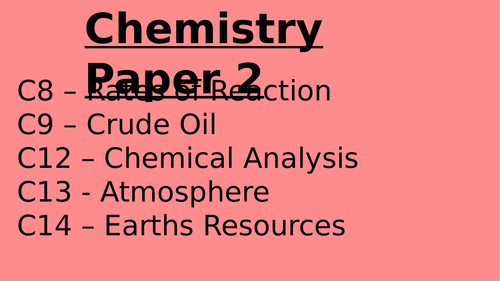 AQA Chemistry Paper 2 - Knowledge Organiser booklet | Teaching Resources