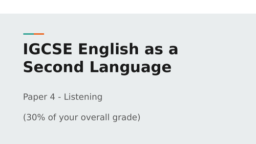 Tips for completing IGCSE English as a Second Language (0510/0511 ...
