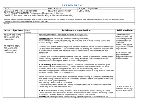 Outstanding lesson on Colour Connotations | Teaching Resources