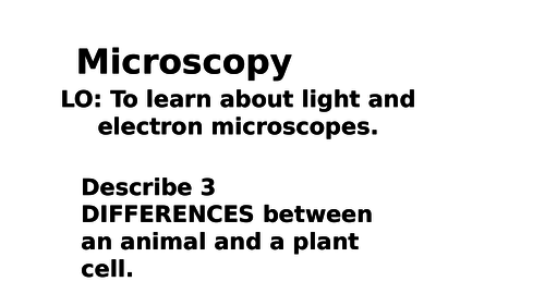 AQA B1.1 The world of the microscope | Teaching Resources