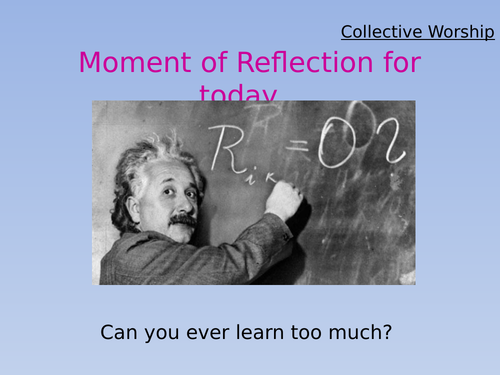 40 Moment of Reflection/ thought of the day slides | Teaching Resources
