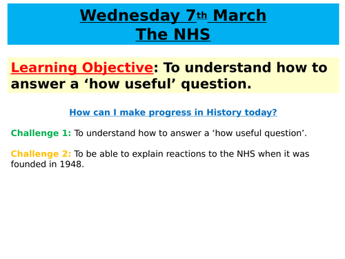 NHS Source Lesson | Teaching Resources