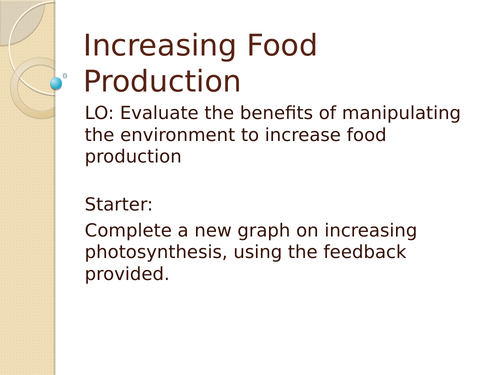 Increasing food production | Teaching Resources