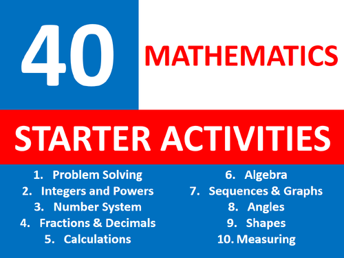 40 Maths Mathematics Activities Keyword Wordsearch Crossword Anagrams ...