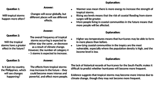 The Challenge of Natural Hazards AQA 1-9 course (Scheme of learning ...
