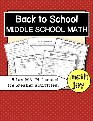 Back to School Math Activities by TeachMathJoy | Teaching Resources