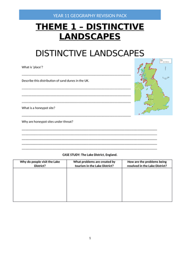EDUQAS GEOGRAPHY A GCSE REVISION WORKBOOK | Teaching Resources